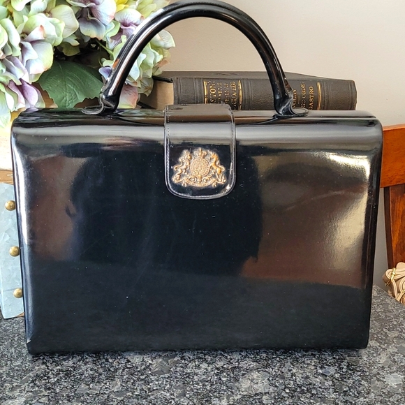 Vintage | Bags | Vintage Ronay Patent Leather Handbag With British ...